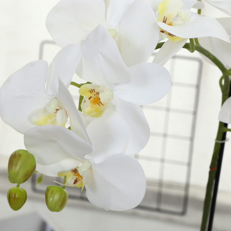 Single real touch orchid with pot | wholesale artificial flowers